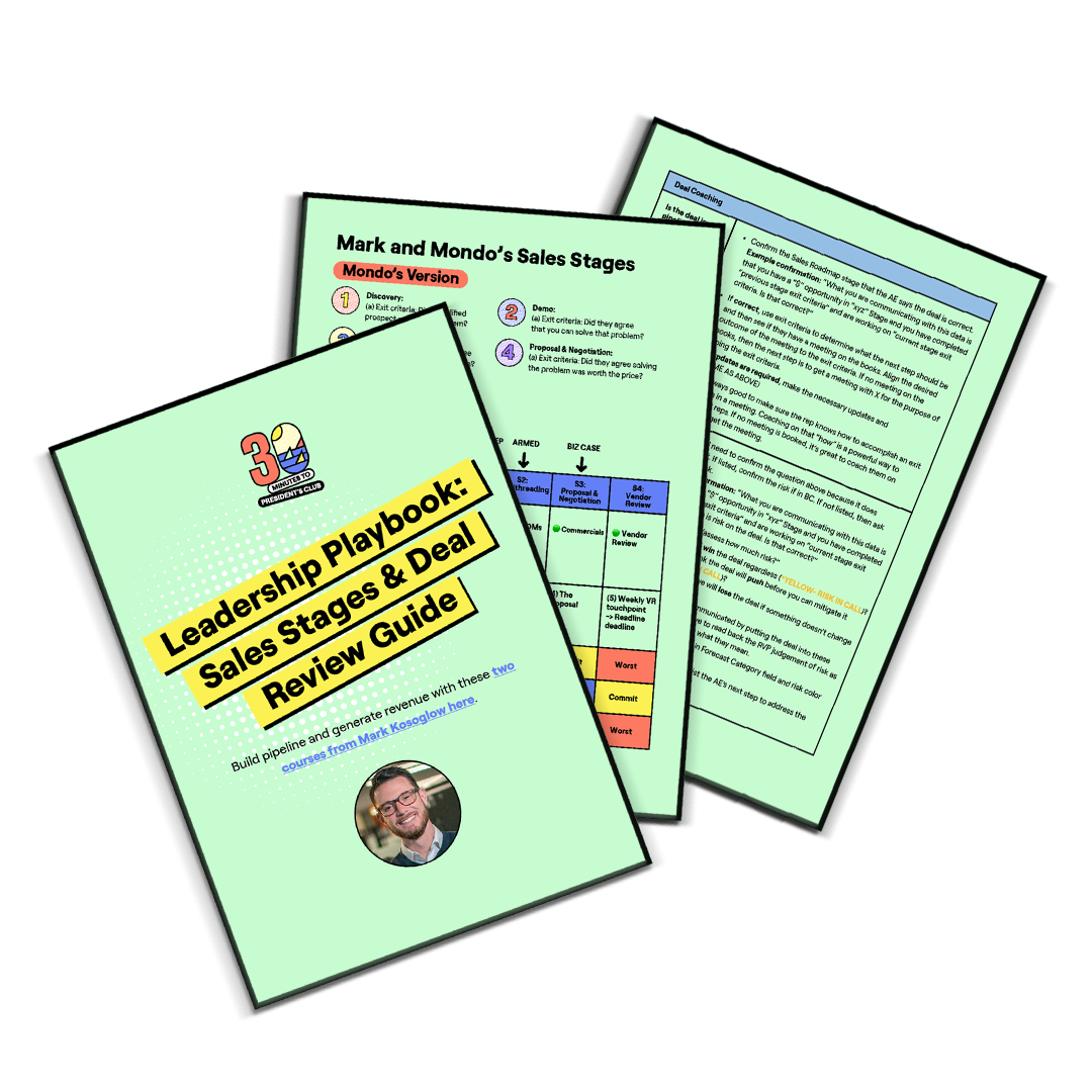 Leadership Playbook: Sales Stages & Deal Review Guide